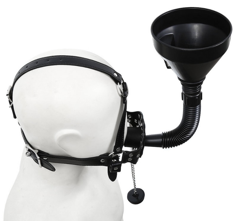 Watersports Piss Funnel And Gag Hood Set Etsy Uk