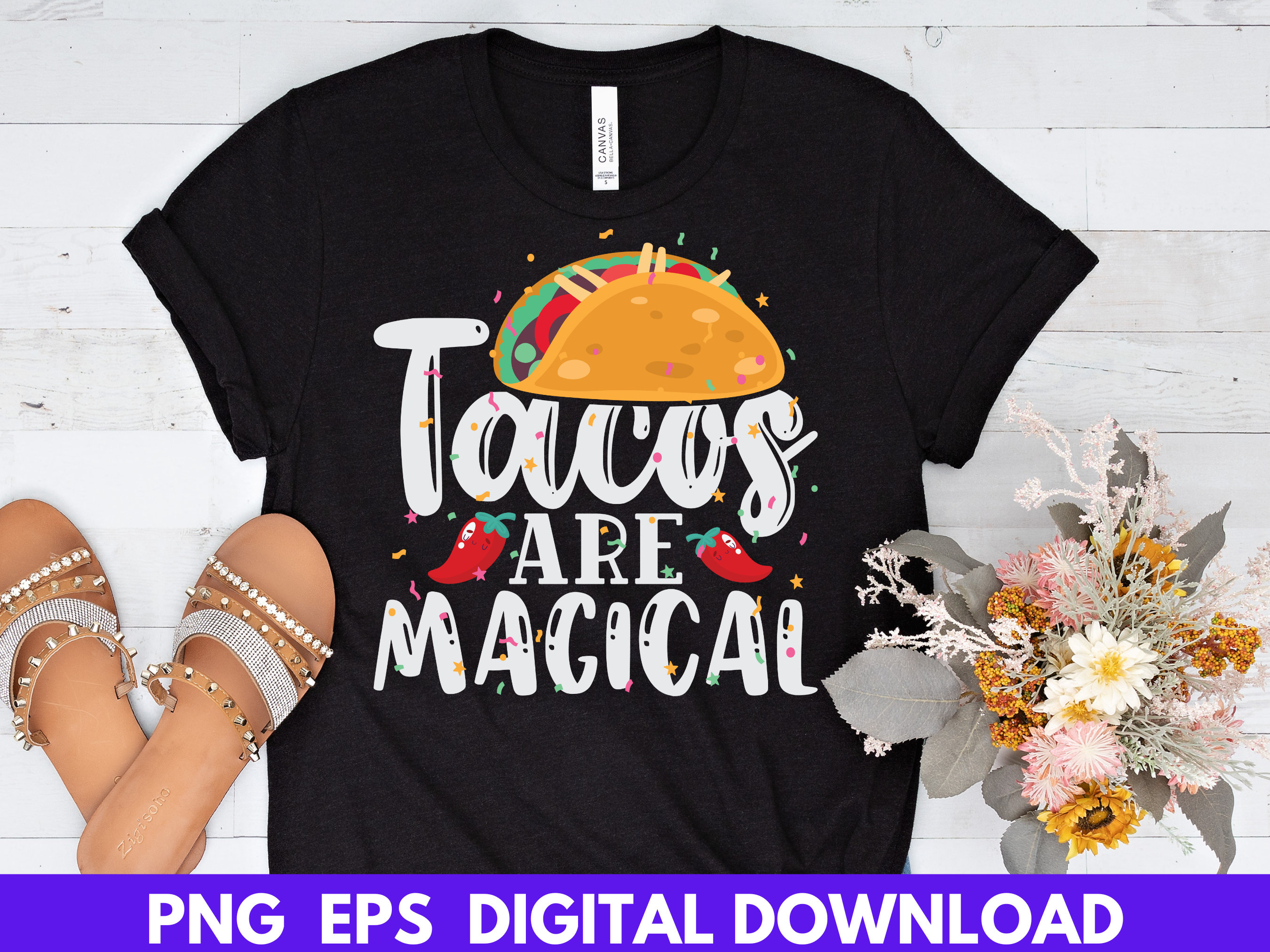 Tacos Are Magical Design Png & Eps Digital Download, Sublimation ...