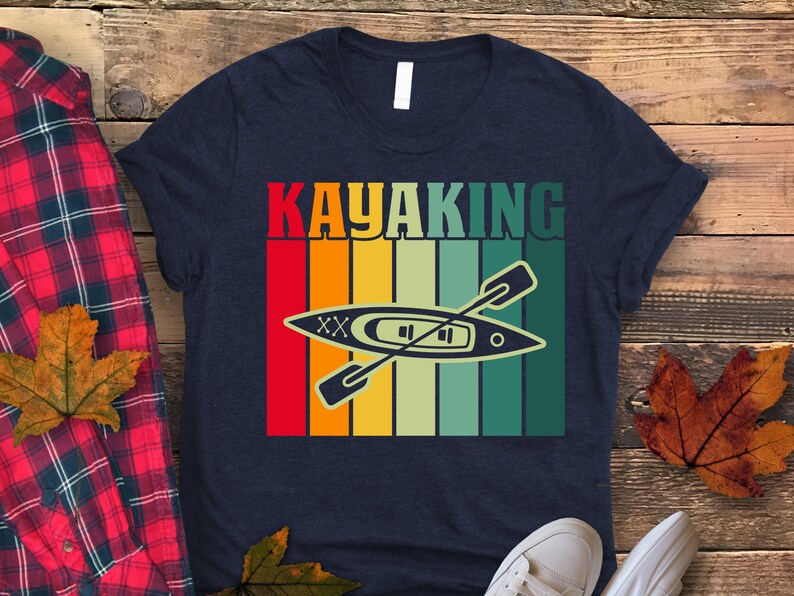 Retro Rainbow Kayaking Water Sports Svg Eps Png Dxf Digital Download ...