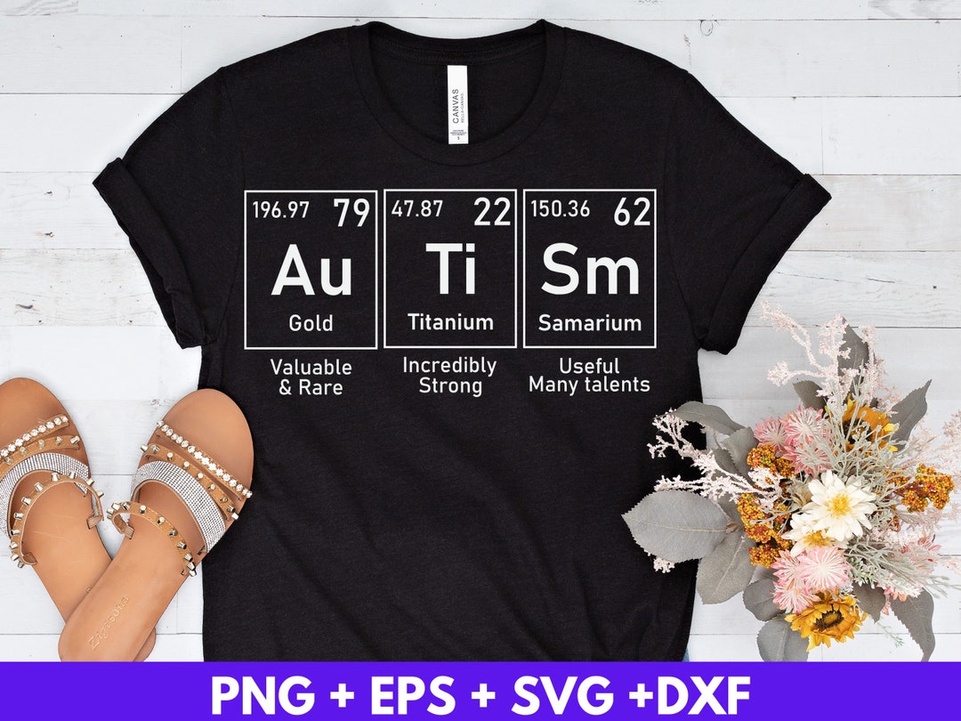 Autism Awareness Periodic Table SVG, Cricut Silhouette Cut Files ...