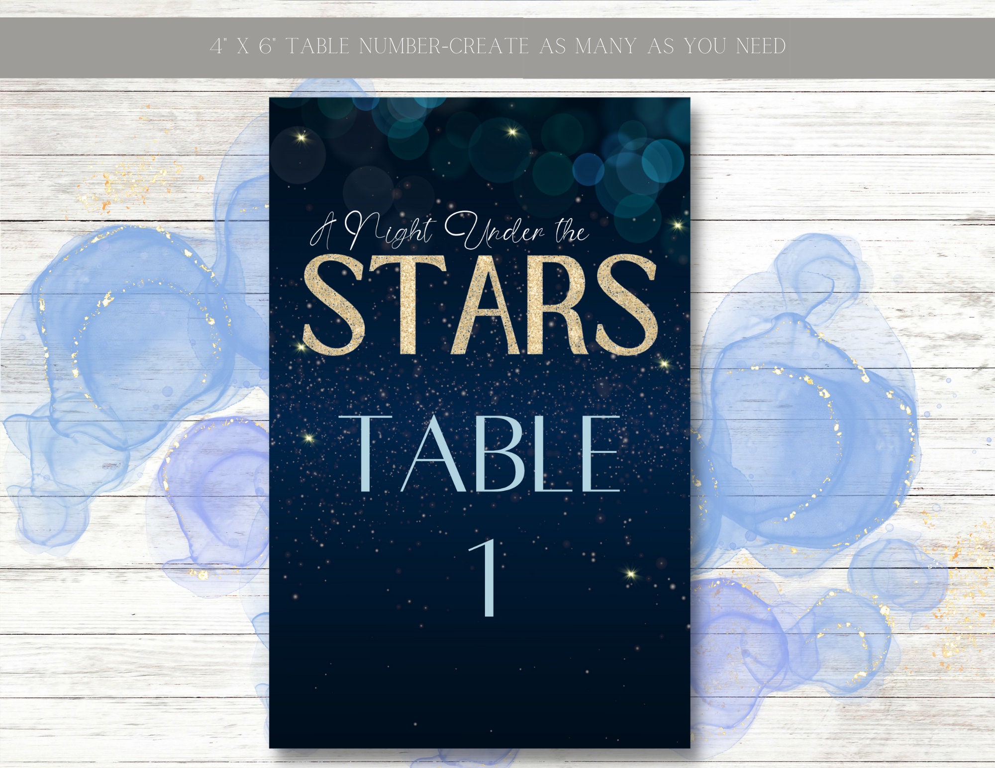 A Night Under the Stars Seating Chart Sign, Table Numbers, Under the ...