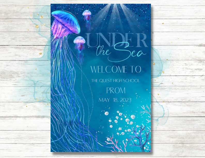 Under the Sea Welcome Sign Editable Prom Home Coming - Etsy