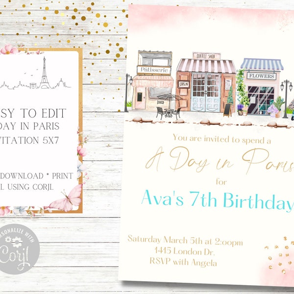 Paris Invitation - Etsy