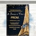 A Night in Paris Invitation and Flyer Set, Prom, Homecoming, School ...