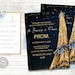 A Night in Paris Invitation and Flyer Set, Prom, Homecoming, School ...