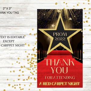 Red Carpet Party Package Editable Prom School Dance - Etsy