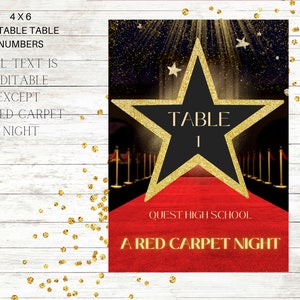 Red Carpet Party Package Editable Prom School Dance - Etsy