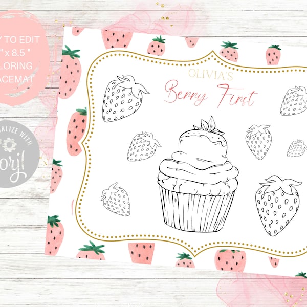 Strawberry Placemats - Etsy