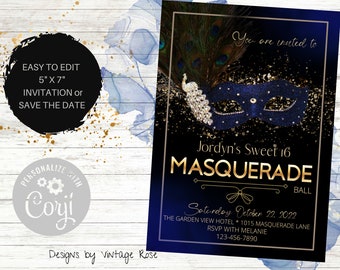 Royal Ball Birthday Invitation - Etsy