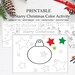 Christmas Coloring Activity, Christmas Coloring Placemat, Christmas ...