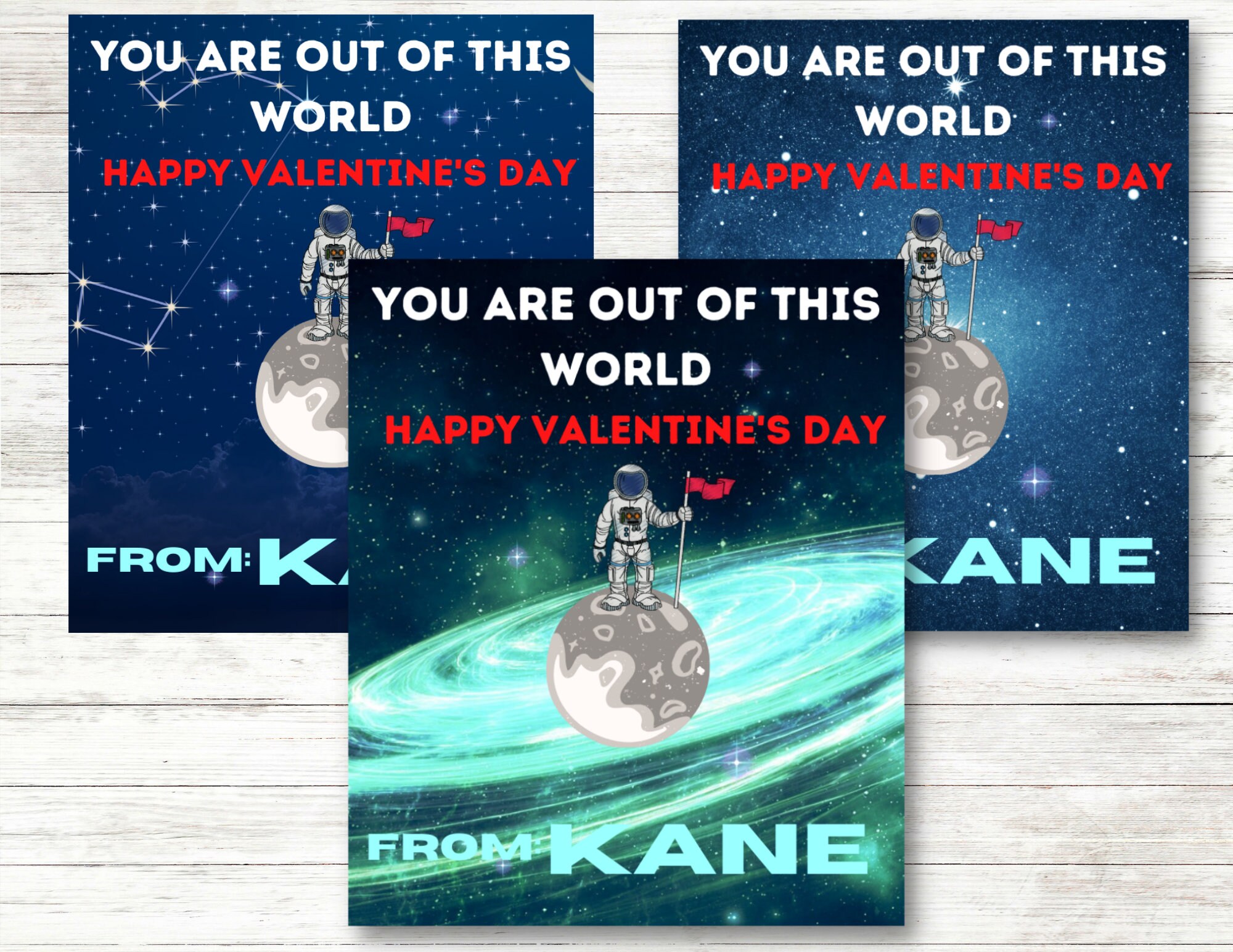Valentine Cards, Editable, Space Valentine, Galaxy Valentine Card, Kids ...