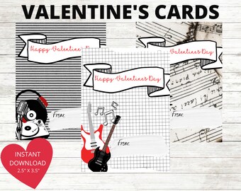 Music Valentine Cards | Etsy
