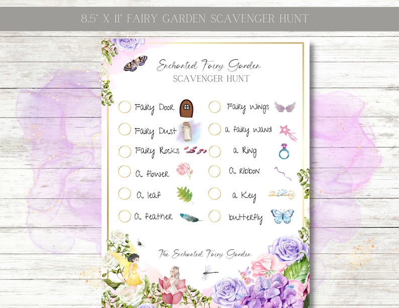 Fairy Scavenger Hunt and What's My Fairy Name, Fairy Games, Fairy ... Fairy Scavenger Hunt and What's My Fairy Name, Fairy Games, Fairy ...