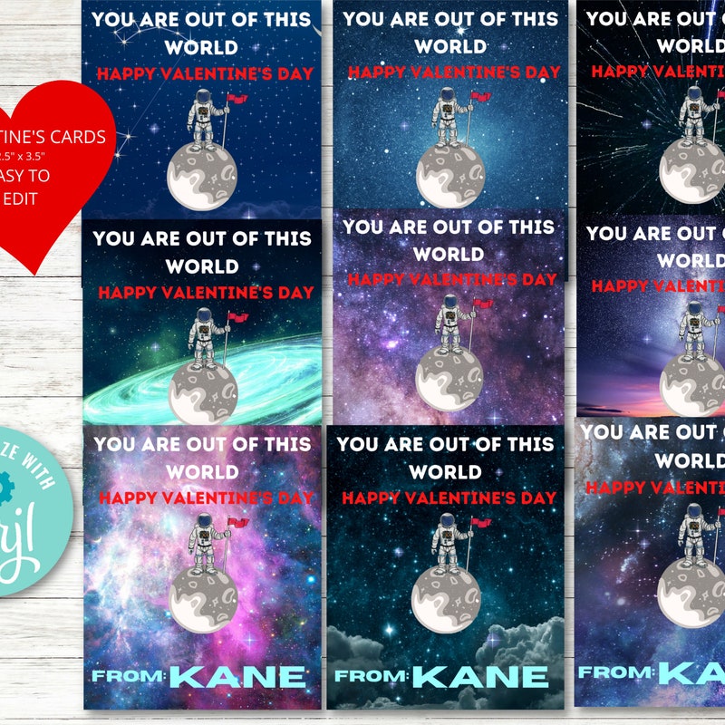 Space Valentine - Etsy