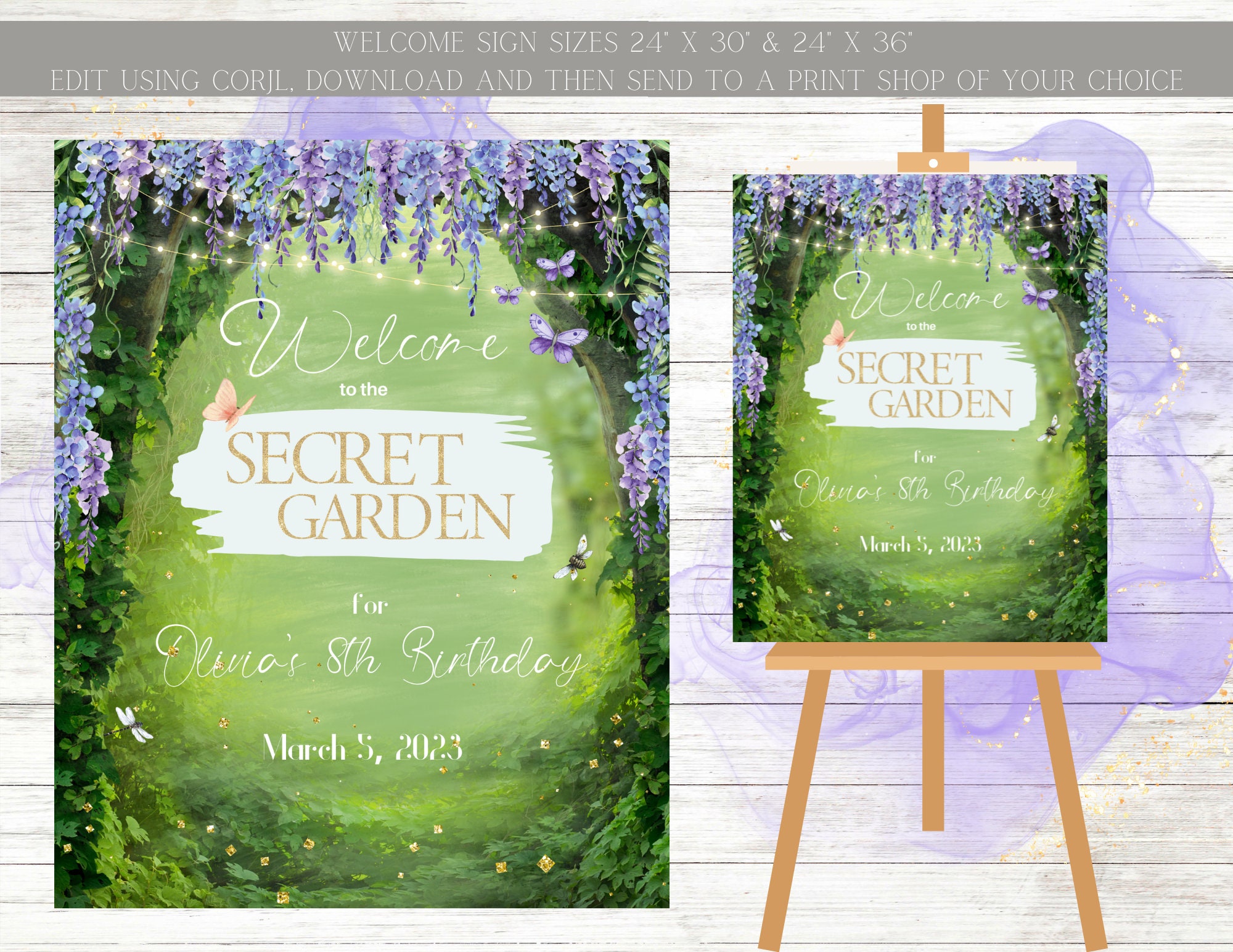 Secret Garden Invitation Party Package, Editable, Enchanted Forest ...