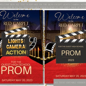 Lights! Camera! Action! Invitation Party Package, Red Carpet, Hollywood ...