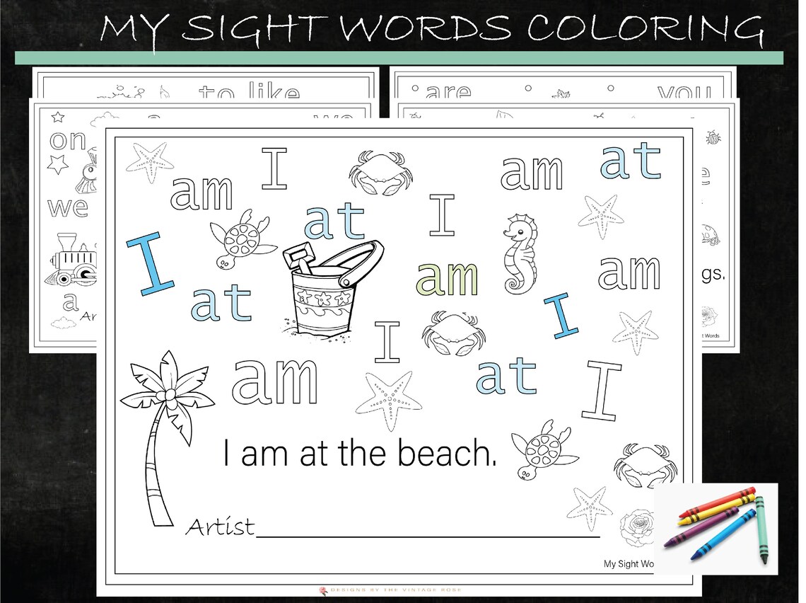 My Sight Words Coloring Activity Kids Printables Kids - Etsy