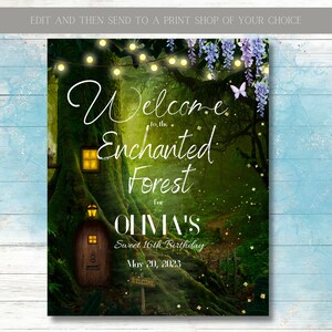 Enchanted Forest Welcome Sign, Enchanting Fairy, Prom, School Dance ...