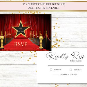 Red Carpet Party Package, Night at the Oscars, Invitation, Welcome Sign ...