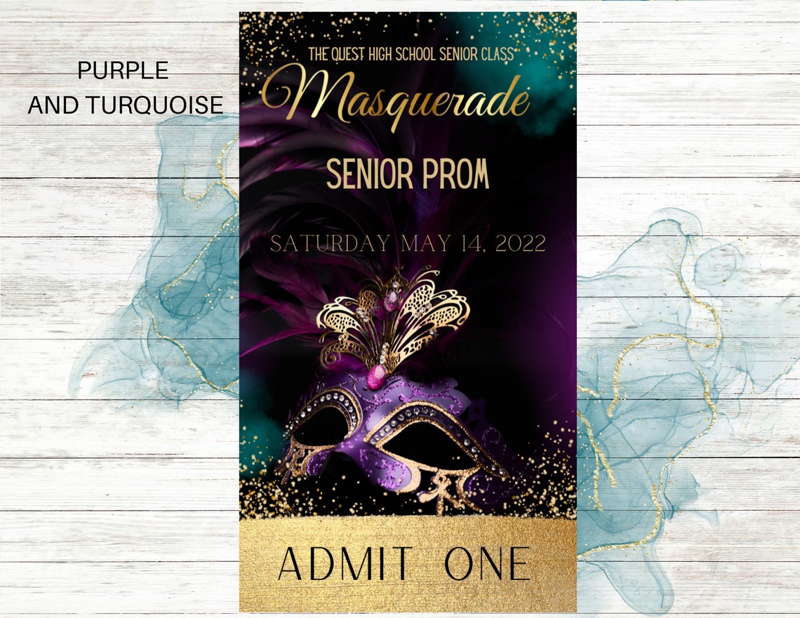 Masquerade Dance Set Editable Prom School Dance - Etsy