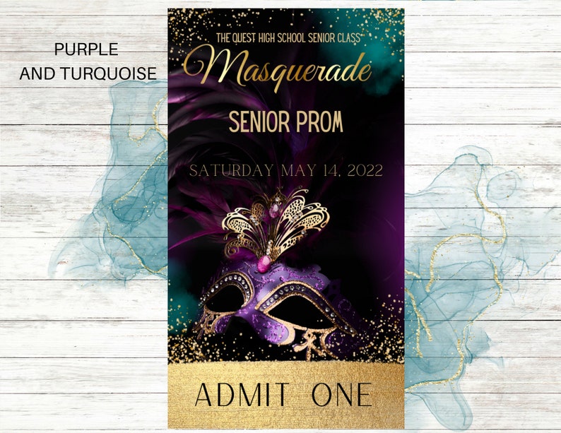 Masquerade Dance Set Editable Prom School Dance - Etsy