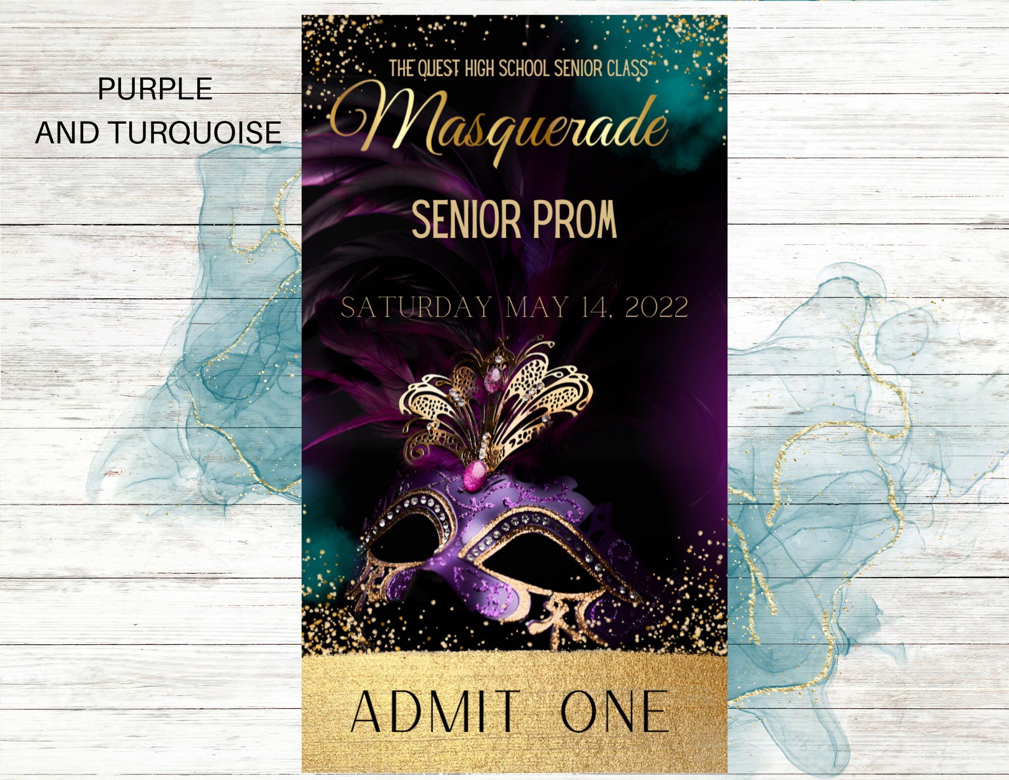 Masquerade Dance Set Editable Prom School Dance - Etsy