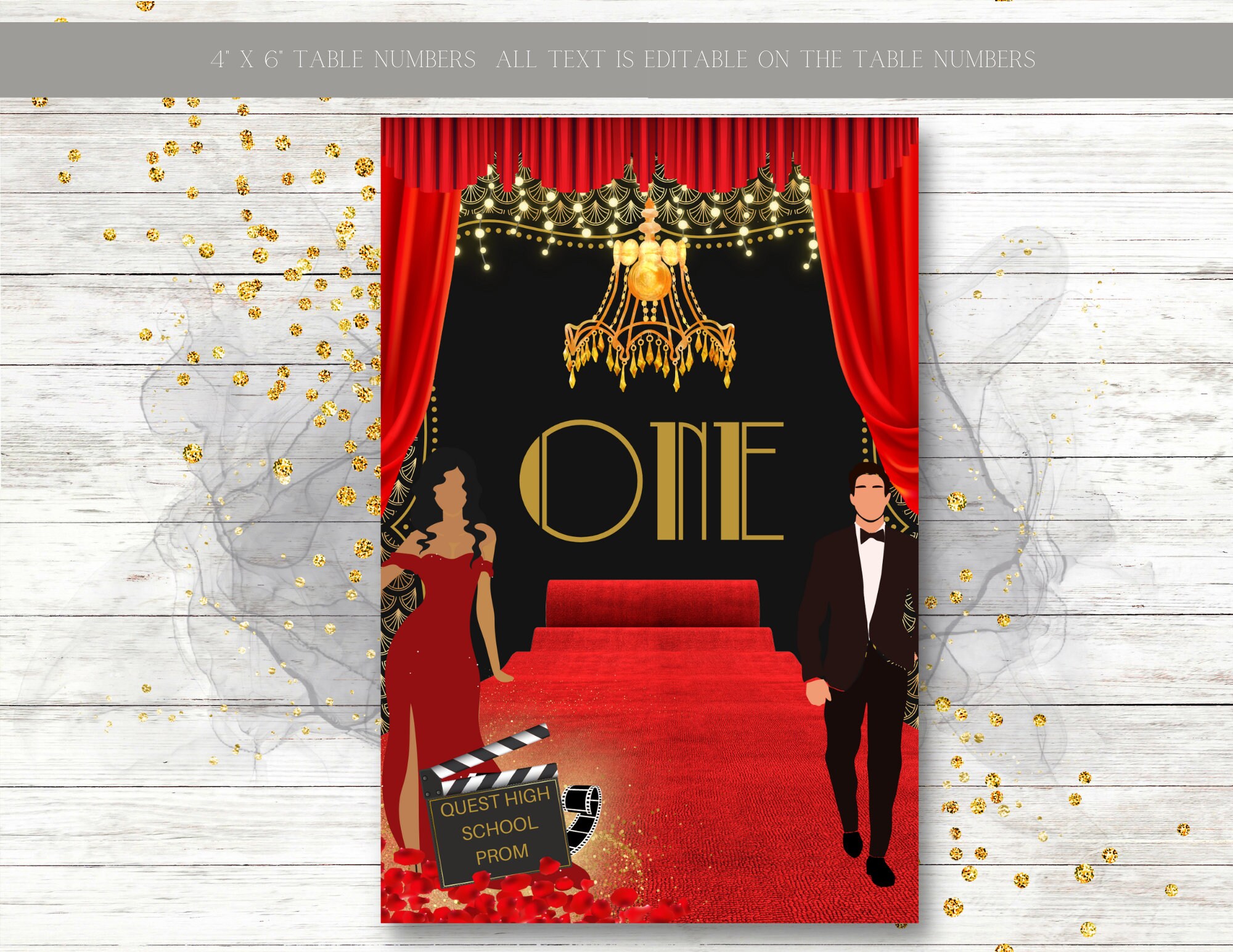 Red Carpet, Old Hollywood Glam, Invitation Dance Package, Prom ...