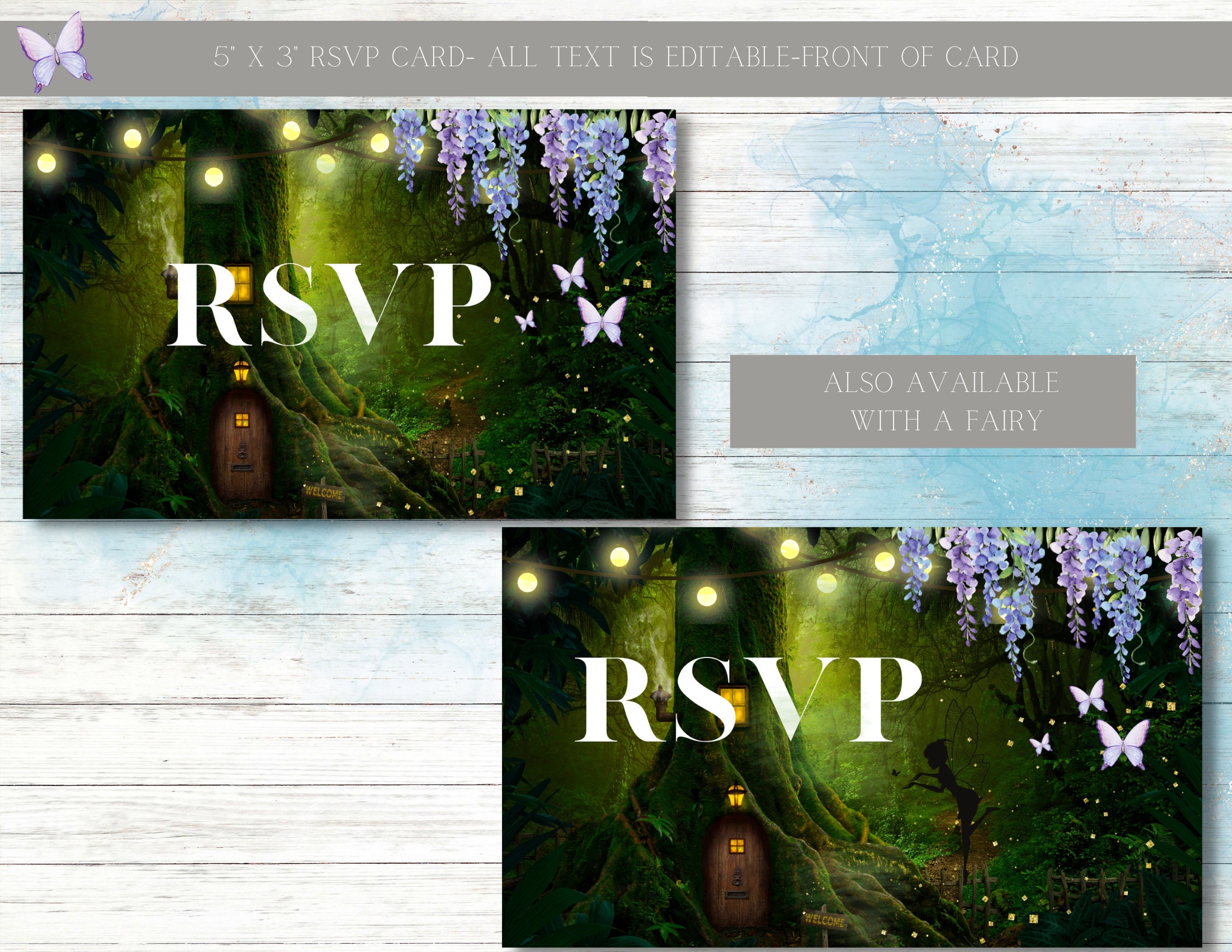 Enchanted Forest RSVP Card, Enchanting Fairy, Prom, School Dance ...