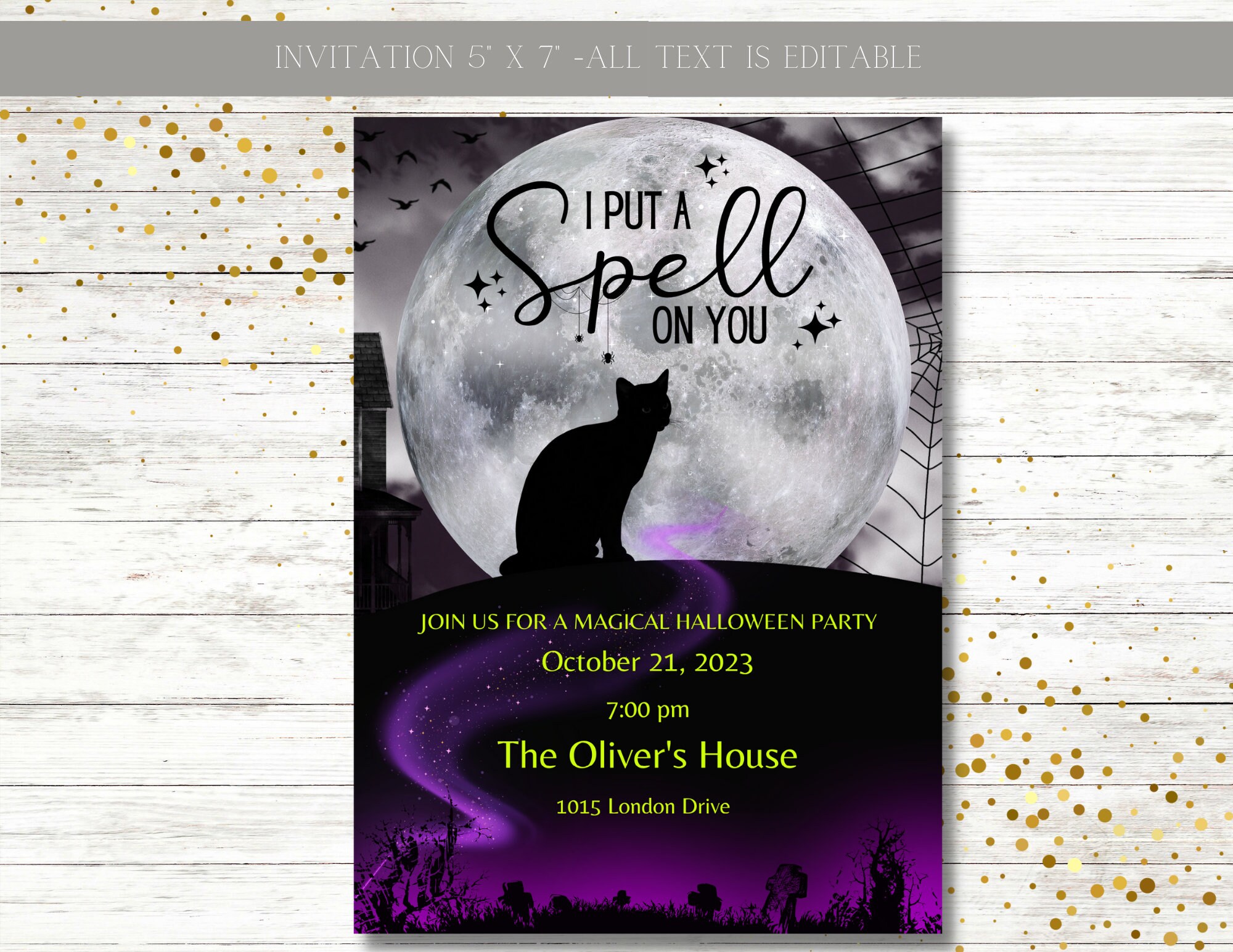 I Put a Spell on You Invitation, Halloween Invitation, Halloween Party ...