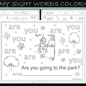 My Sight Words Coloring Activity, Kids Printables, Kids Learning ...