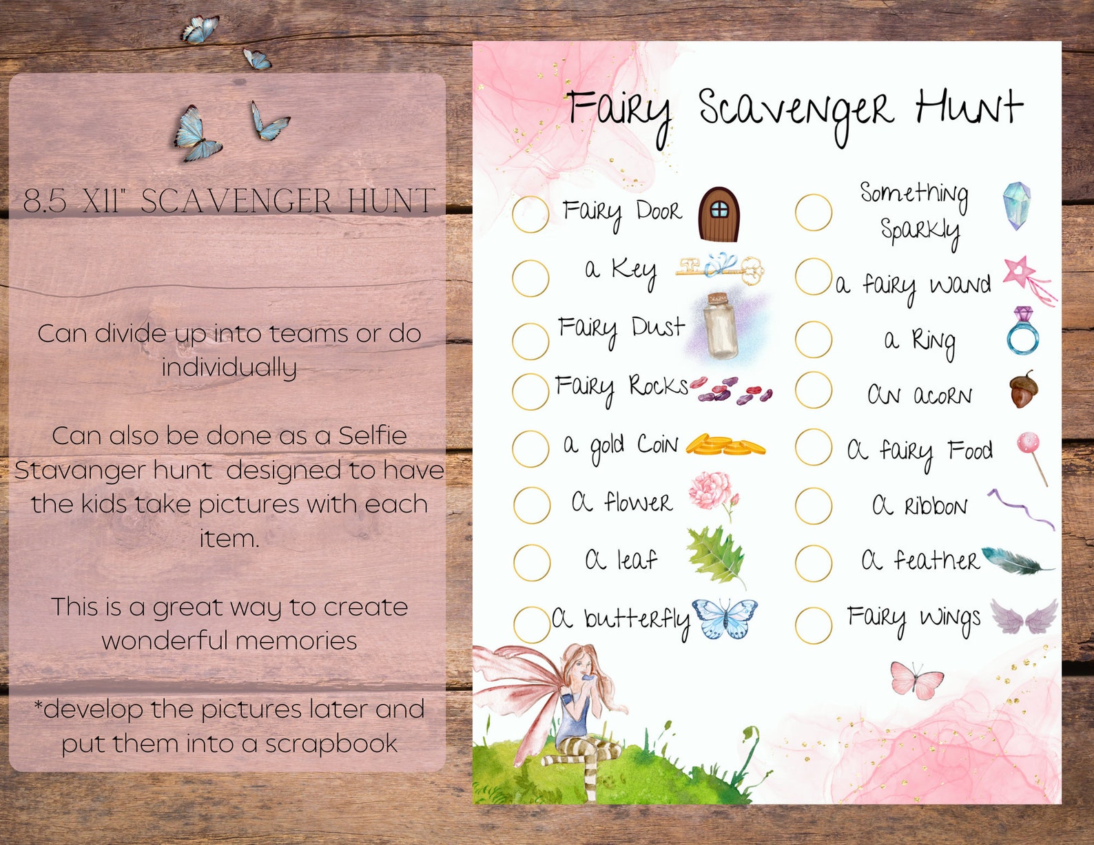 Fairy Scavenger Hunt and What's My Fairy Name, Fairy Games, Birthday ...