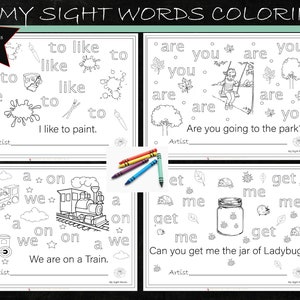 My Sight Words Coloring Activity, Kids Printables, Kids Learning ...