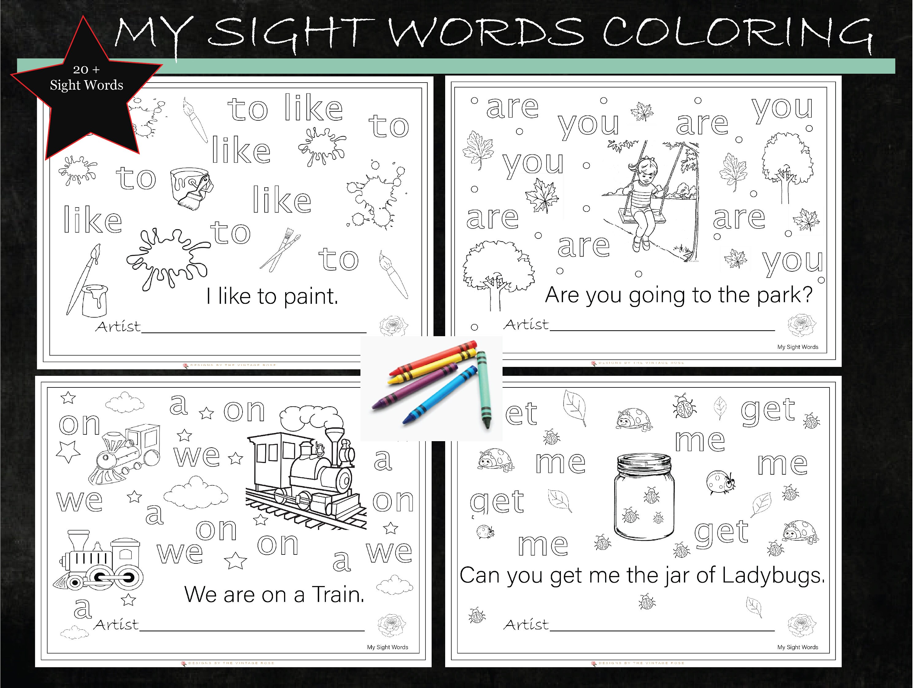 My Sight Words Coloring Activity, Kids Printables, Kids Learning ...
