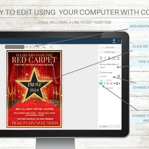 Red Carpet Welcome Sign, Poster, VIP Pass, Hollywood, Lights-camera ...