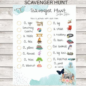 Scavenger Hunt, Glamping Party, Camping Party, Glamping Games, Birthday ...