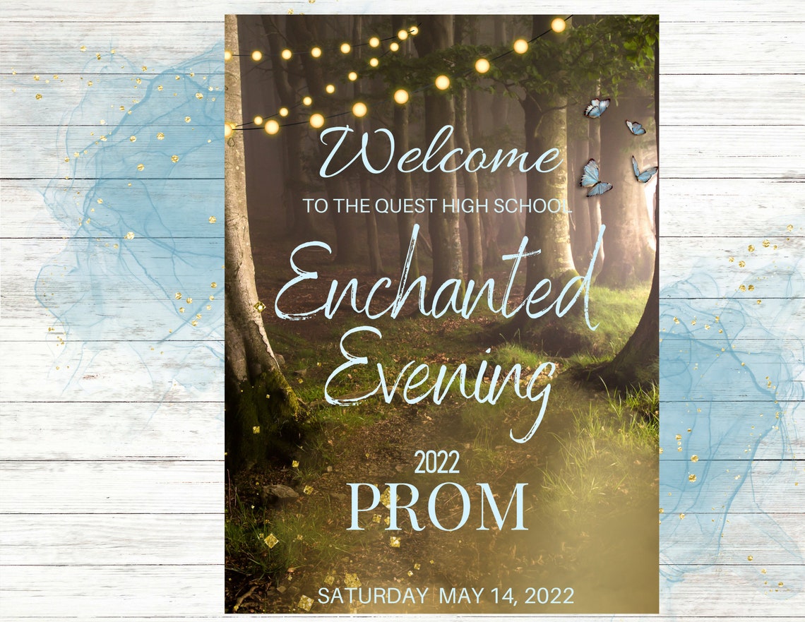 Enchanted Forest Welcome Sign Prom Editable School Dance - Etsy