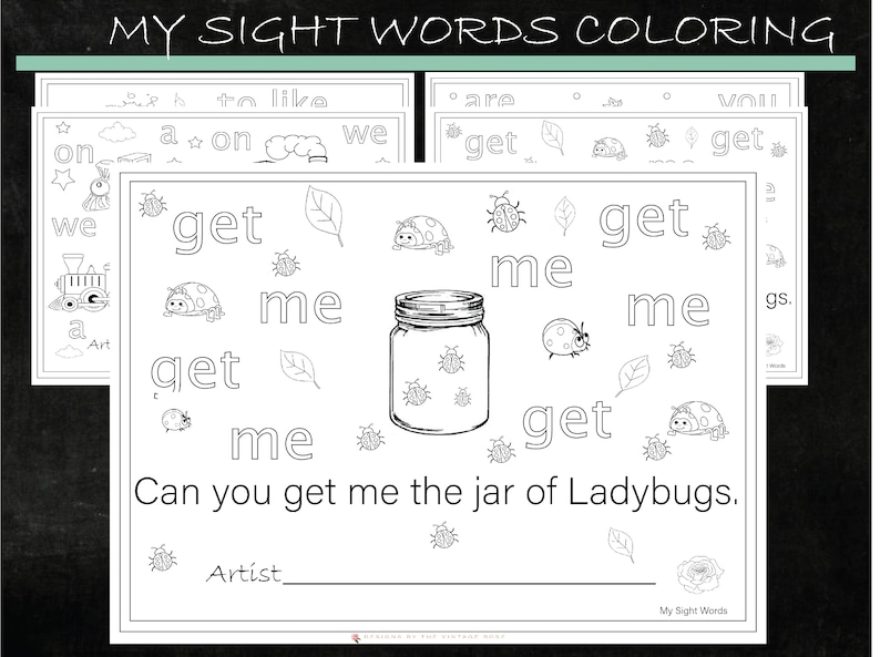 My Sight Words Coloring Activity Kids Printables Kids - Etsy