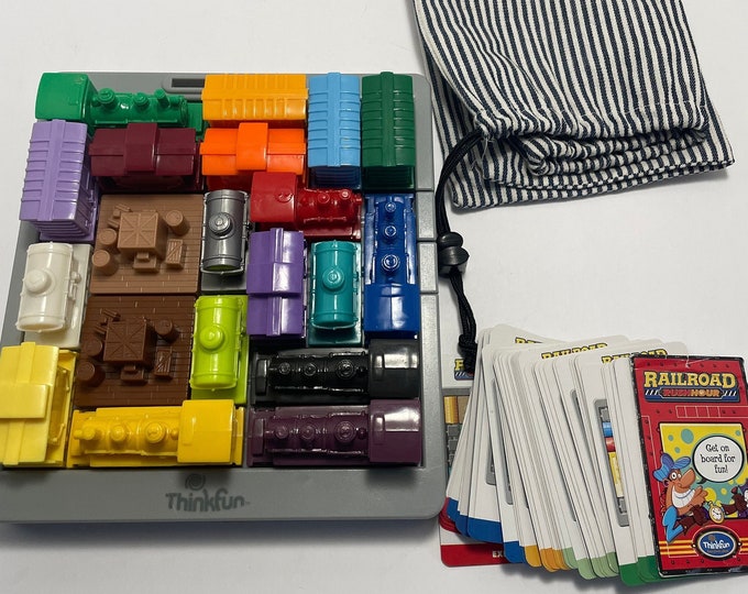 RARE Vintage Railroad Rush Hour Game | 1998 Thinkfun Inc. - Etsy