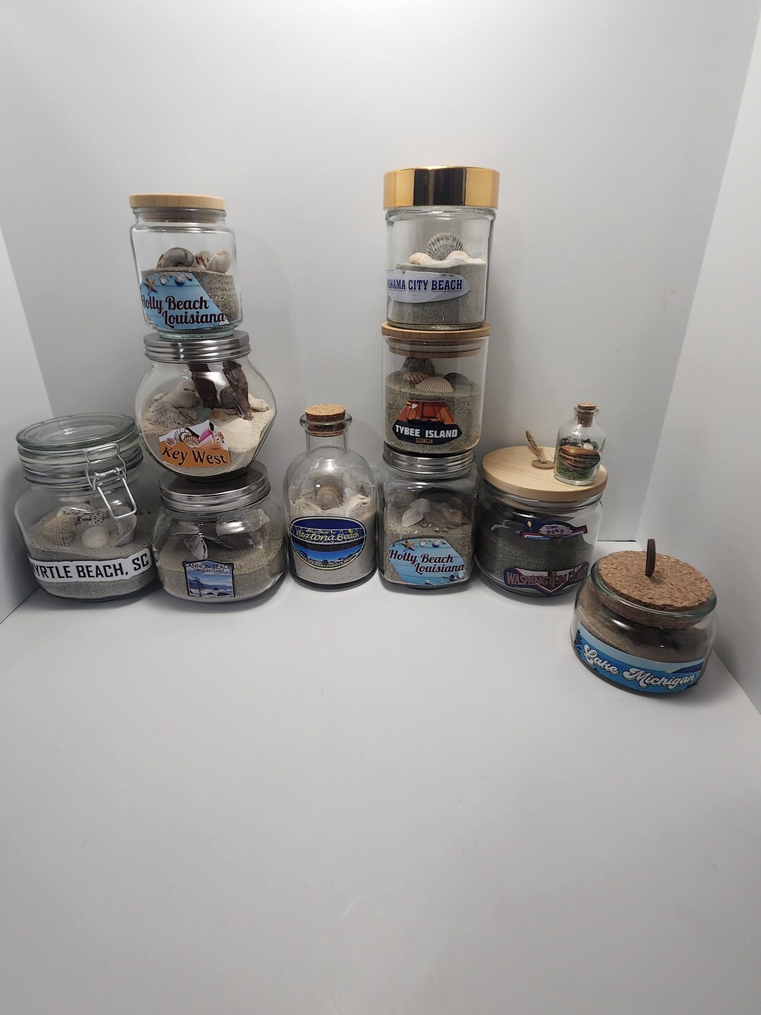 Beach Sand Jars From Around the United States - Traveling Gift - Travel ...