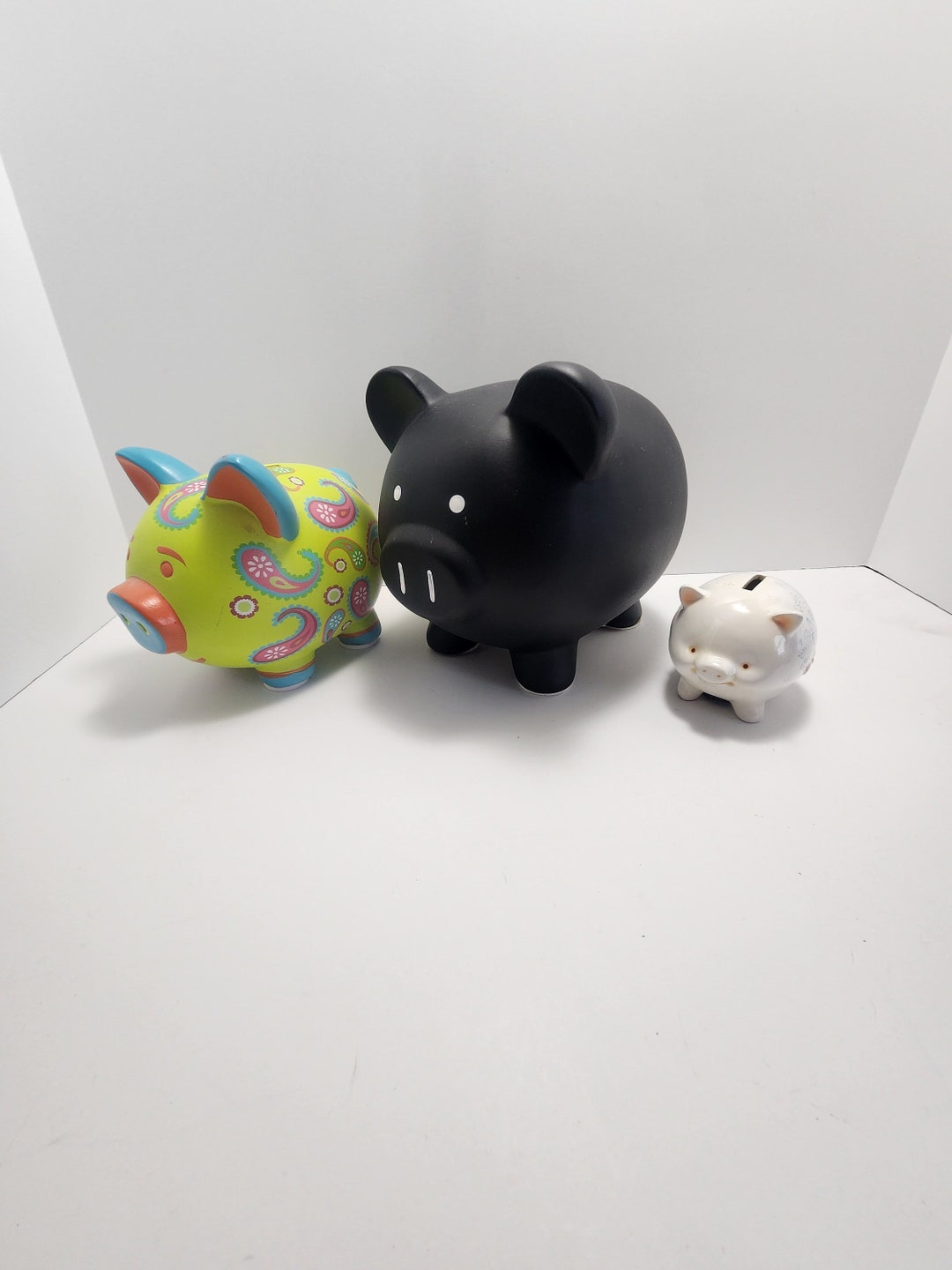 Piggy Bank Ceramic Black - Pig - Ceramic Pig - Piggy Bank - Banks ...