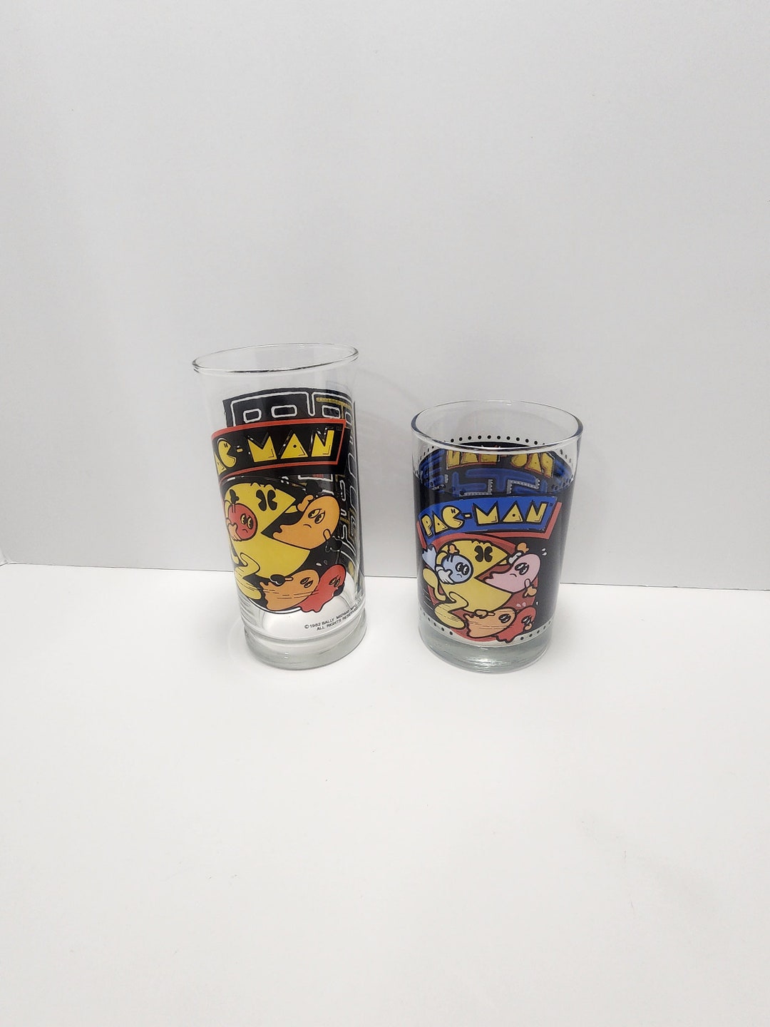 Pacman 1980s Bally Midway Collectable Glass - Glass - Arcade - Arcade ...