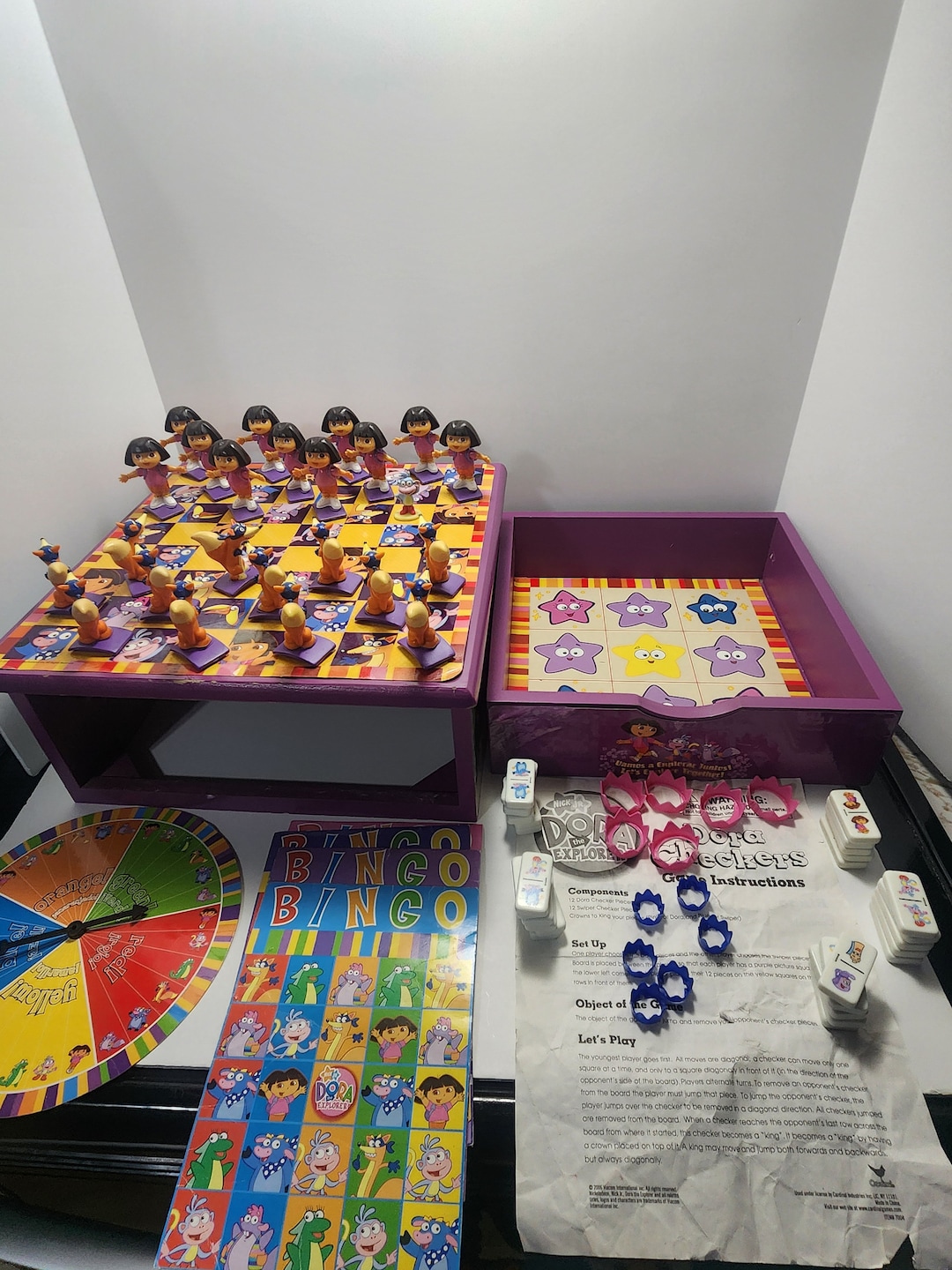 Dora the Explorer 2000s Wooden Game Box - Nick Jr - Dora the Explorer ...