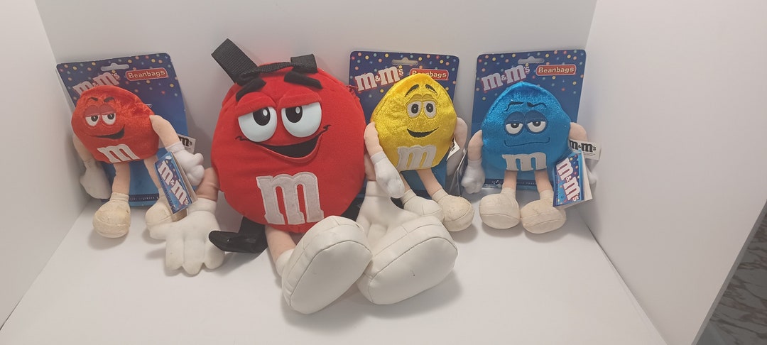 2000s Vintage M&M Plush Bean Bag Figures and Back Pack Mnm Bookbag Mnm ...