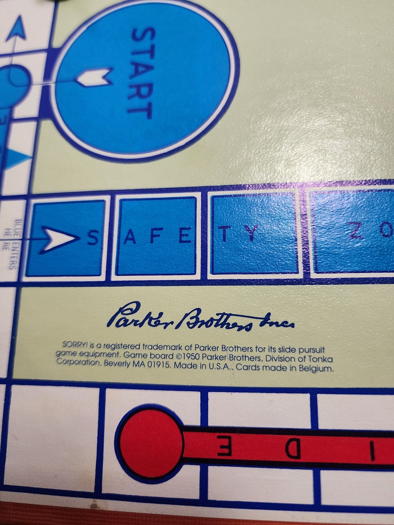 Sorry 1972 Parker Brothers Vintage Board Game Sorry Sorry - Etsy
