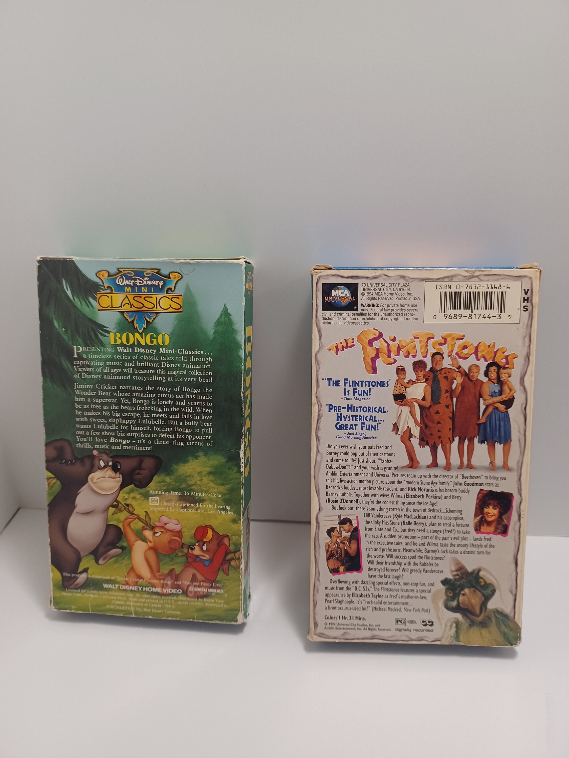 Vintage Vhs Films Movies Flintstones 1994 1971 Bongo Walt - Etsy Australia