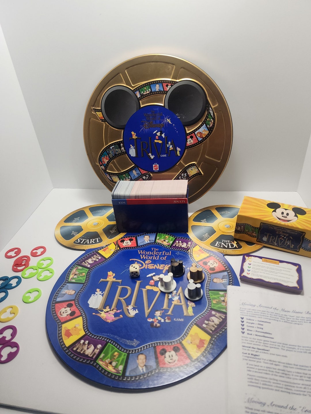 Disney Trivia 1997 Mattell Board Game - Board Games - Disney - Disney ...