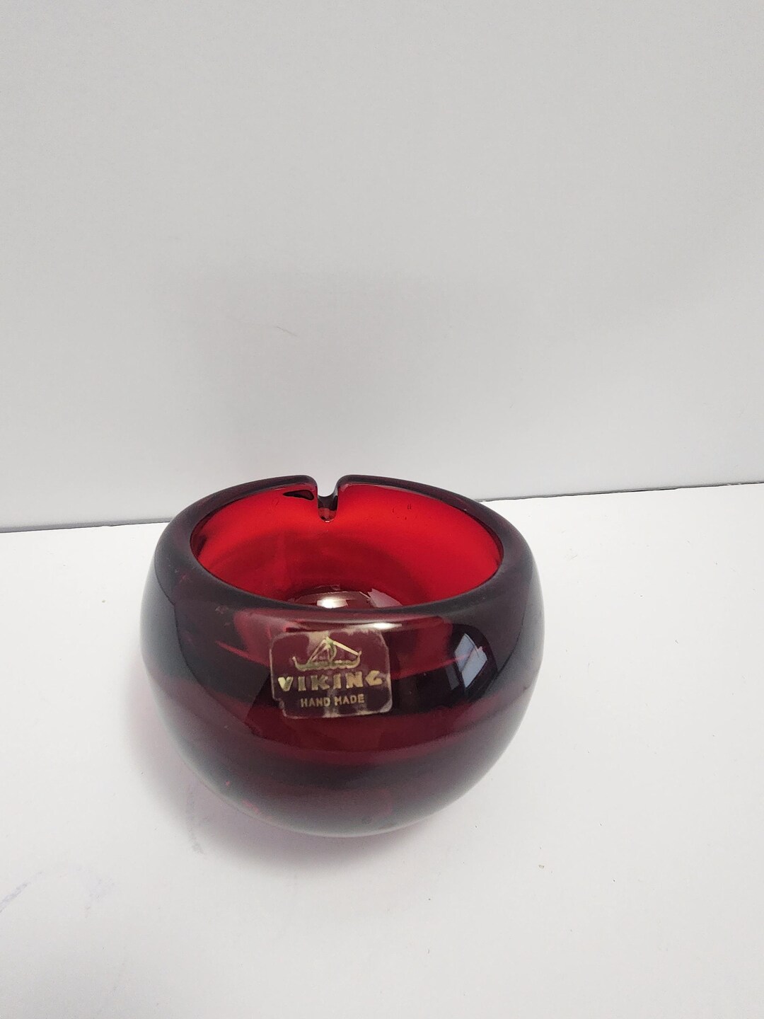 Viking Glass Orb Sphere Mid Century Collectable Ashtray - Ashtray - Mid ...