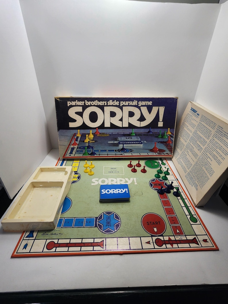1972 Sorry Parker Brothers Vintage Board Games - Board Games - Sorry ...