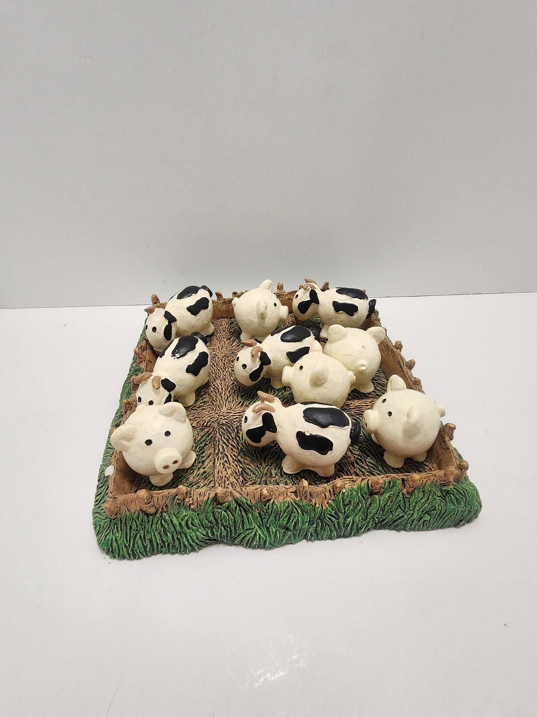 Vintage Farm Animals Cows and Pigs Tic Tac Toe Game Farm - Etsy