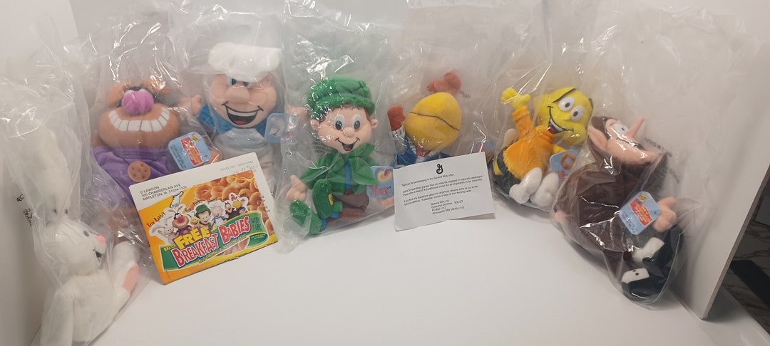 1998 General Mills Breakfast Pal Plushies Full Set General Mills Plush ...